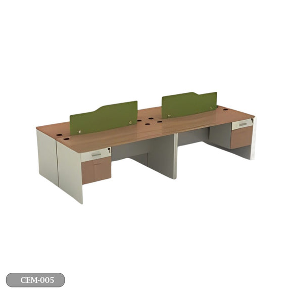 Spanish MDF wood workstation - CEM-005 – اوسكار للأثاث
