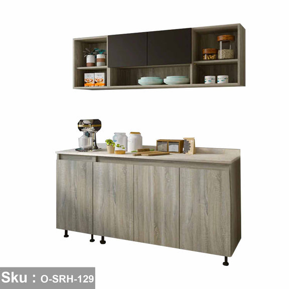 Two piece kitchen made of high quality MDF wood - O-SRH-129 – اوسكار للأثاث