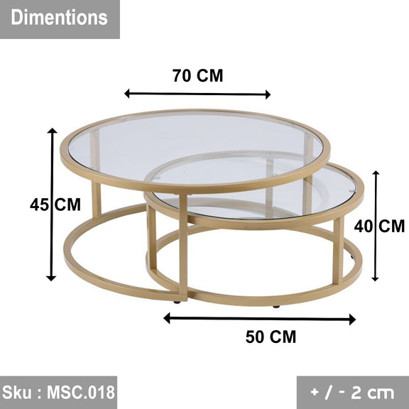Odelia coffee table, iron, electrostatic paint and glass – اوسكار للأثاث