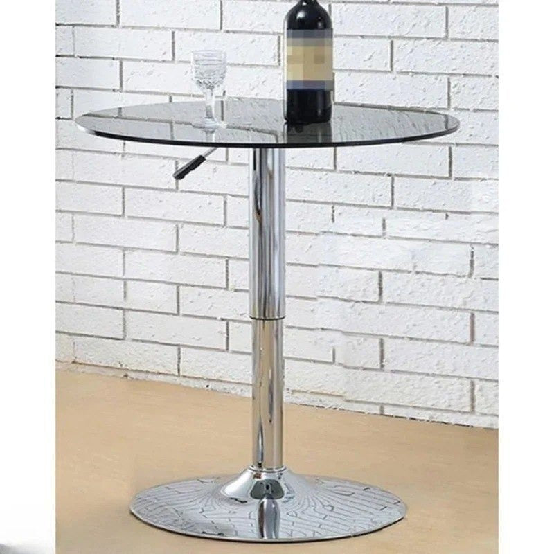 Securit Glass and Stainless Bar Table - OUA-018 – Oscar Furniture